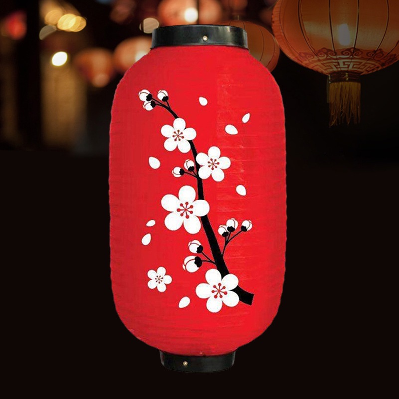 Jual 10 Inch Lampion Lonjong Japanese/Satin Lantern Sushi/Lampion ...