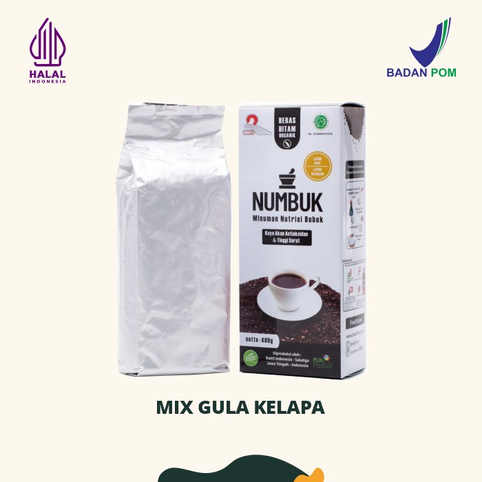 Jual NUMBUK Bubuk Beras Hitam Organik 250g-400g Sereal HALAL BPOM ...