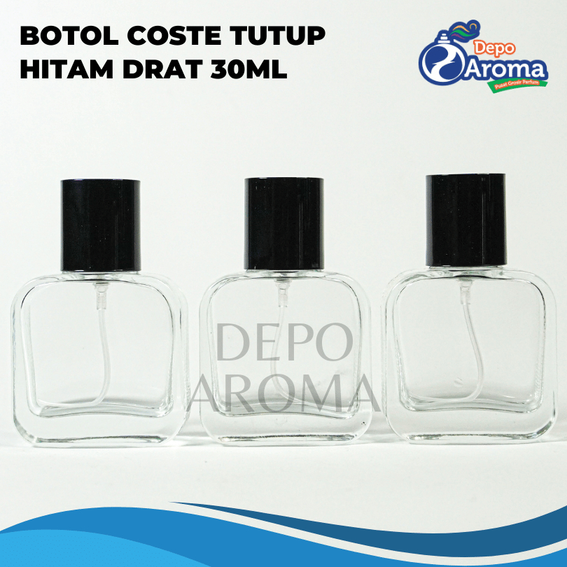 Jual Botol Parfum Coste Tutup Hitam Drat 30 ml | Shopee Indonesia