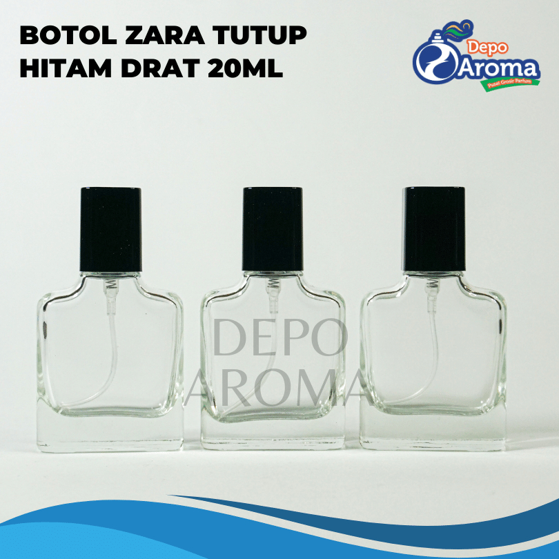 Jual Botol Parfum Zara Drat Tutup Hitam 20ml | Shopee Indonesia