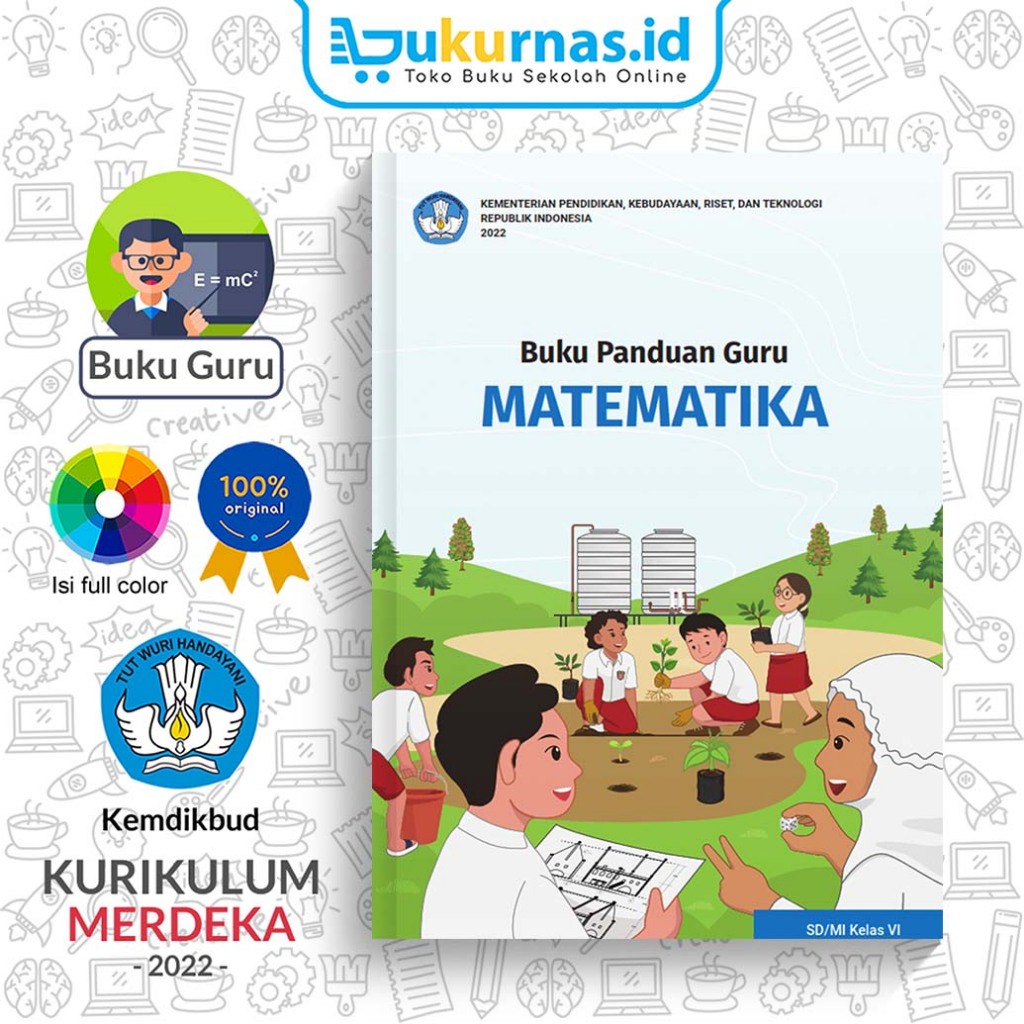 Jual Buku Panduan Guru Matematika(BARU) SD/MI Kelas 6 Kurikulum Merdeka Kurmer | Shopee Indonesia