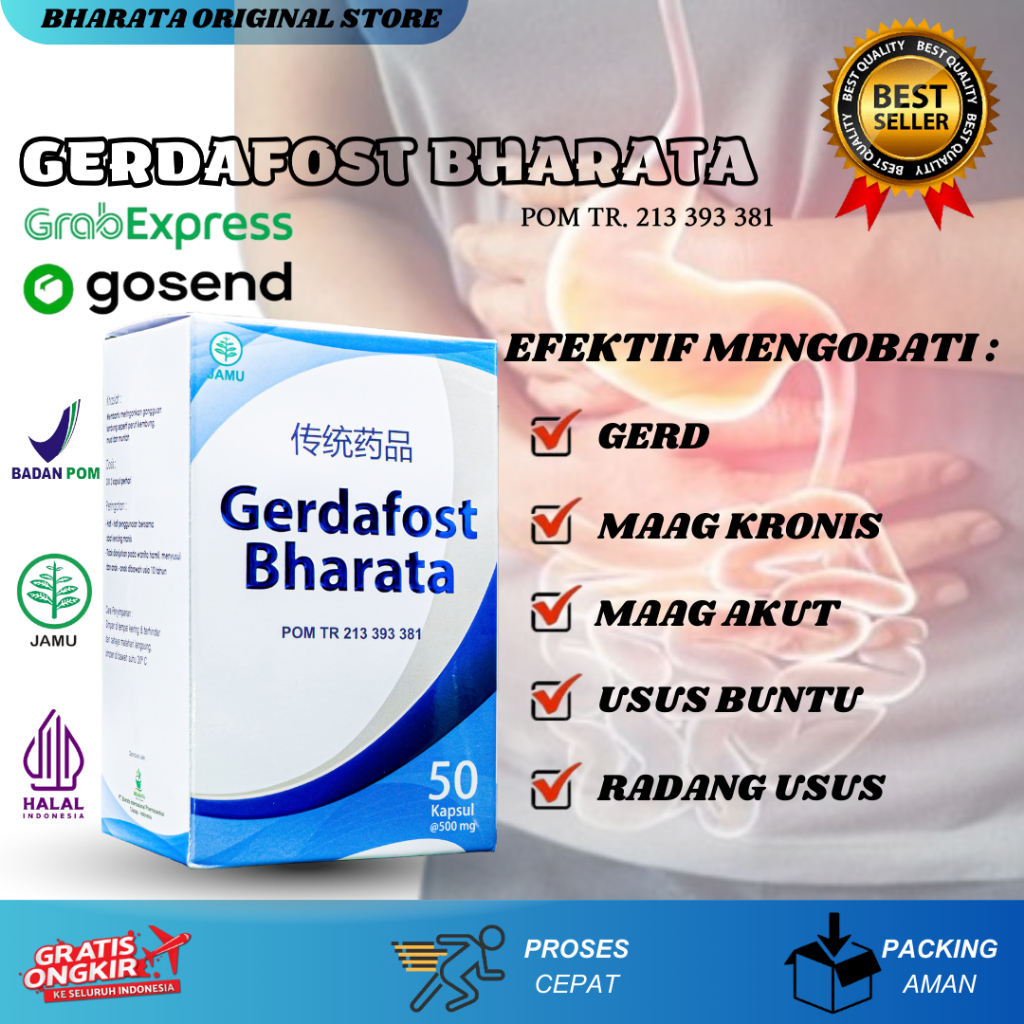 Jual Gerdafost Bharata Obat Gerd, Maag Akut, Kronis, dan Usus Buntu ...