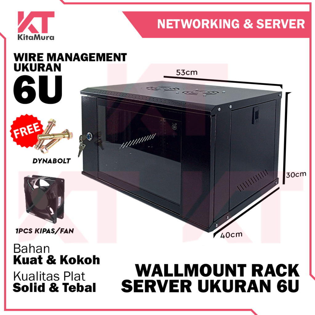 Jual Wallmount Rack 6U, Rak Server Single Door Ukuran 6U | Shopee Indonesia