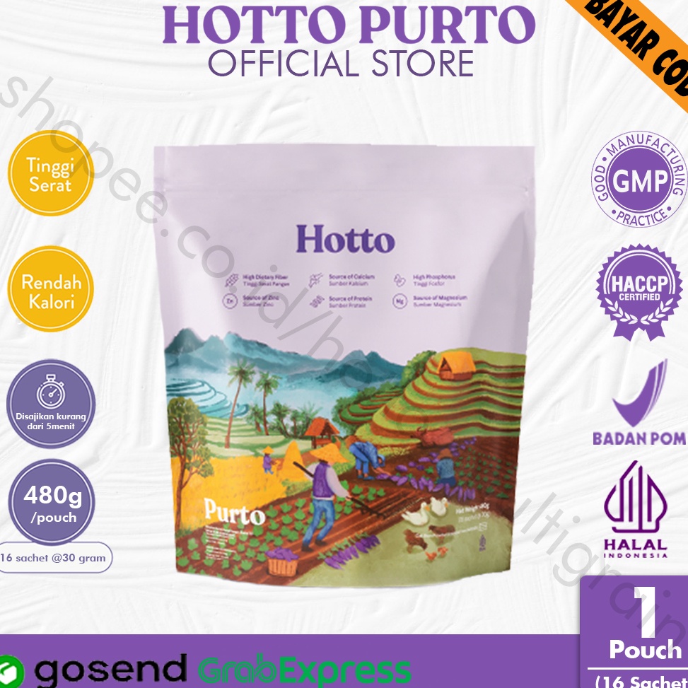 Jual [KODE STDI9] Hotto Purto - 1 Pouch (16 Sachet) Hotto Purto Official Store Original ...