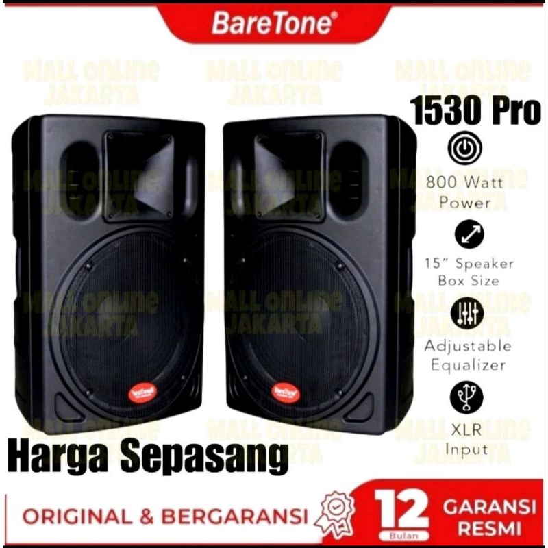 Jual speaker aktif BareTone BT-A1530PRO original garansi resmi baretone ...
