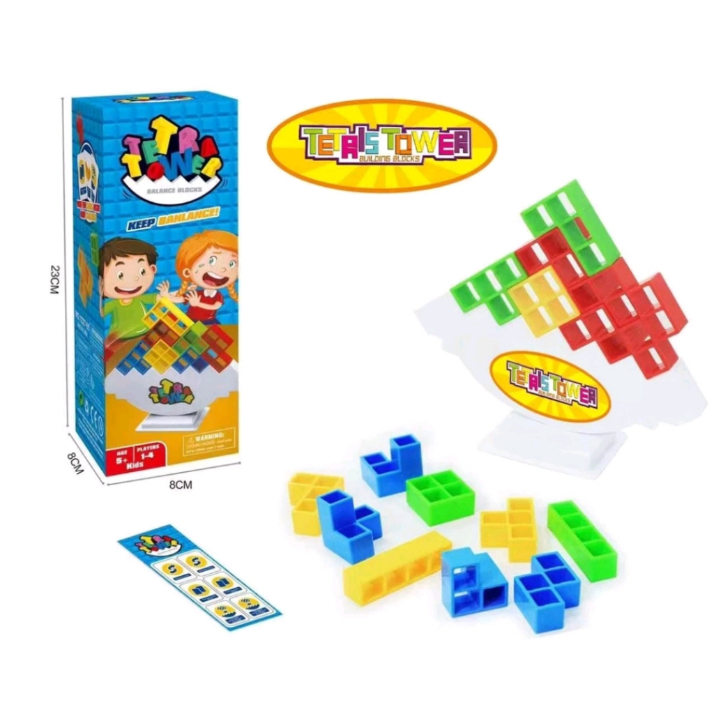 Jual PROMO Mainan Edukatif Anak Balancing Block Tetris Tetra Tower Fun ...