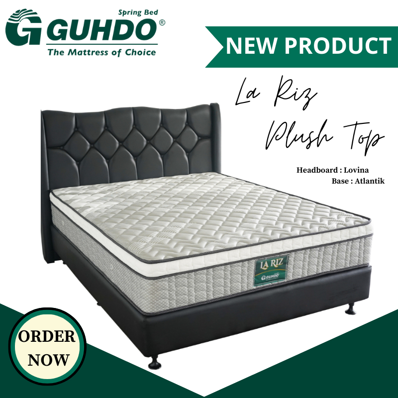 Jual Full Set Kasur Spring Bed Guhdo La Riz Plush Top Set Headboard Lovina | Shopee Indonesia