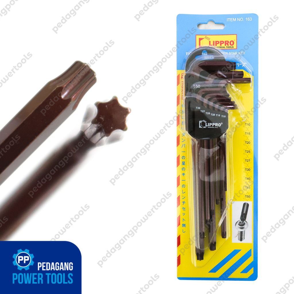 Jual LIPPRO KUNCI L SET PANJANG BINTANG 9 PCS EXTRA LONG STAR KEY 163 ...