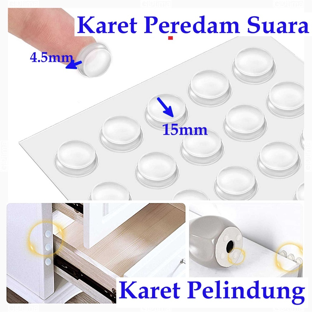 Jual Karet Peredam Suara Bumper Benturan Lemari Kaca Silikon Stiker ...