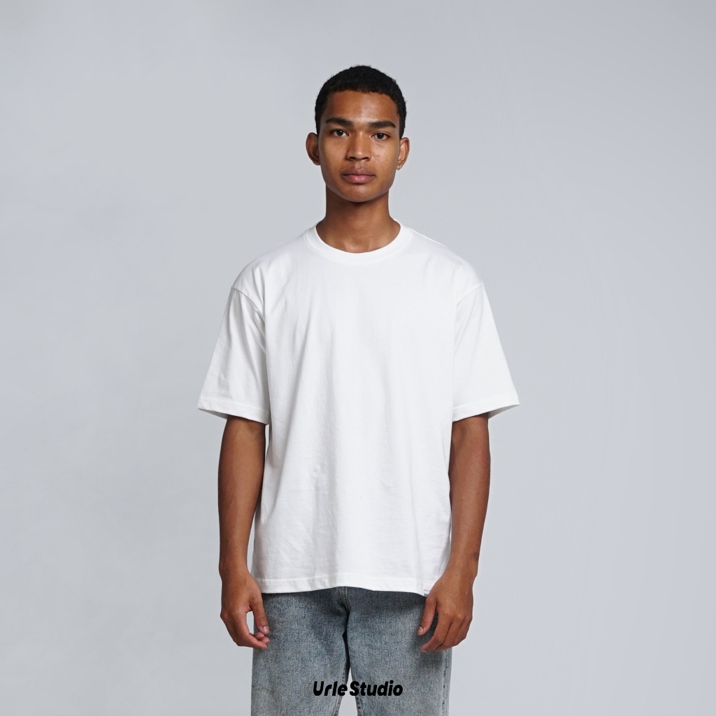 Jual Basic Oversized T-Shirt Urle Studio - White | Shopee Indonesia