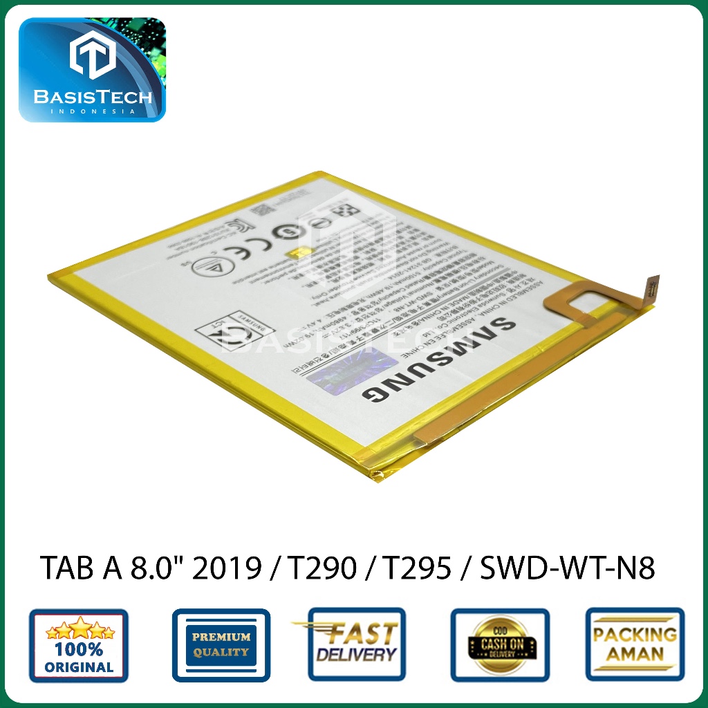 Jual BATERAI SAMSUNG TAB A 8.0" 2019 T290 T295 SWD-WT-N8 ORIGINAL QUALITY | Shopee Indonesia