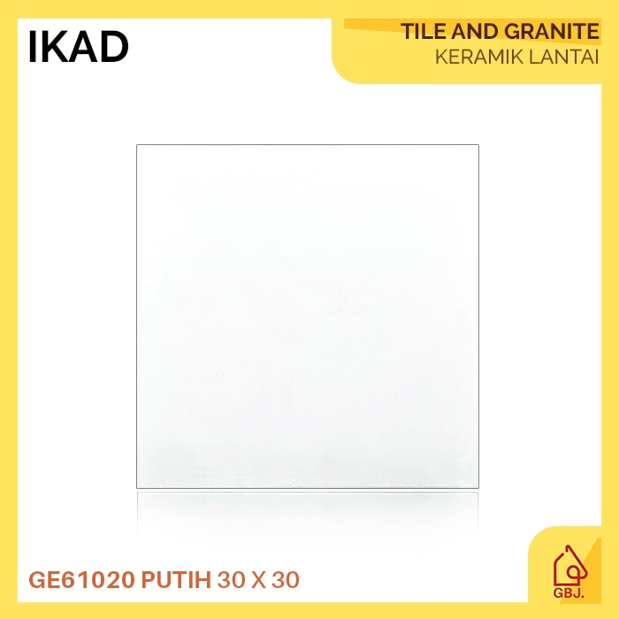 Jual KERAMIK IKAD 30 X 30 PUTIH POLOS GE61020 / KERAMIK LANTAI PUTIH ...
