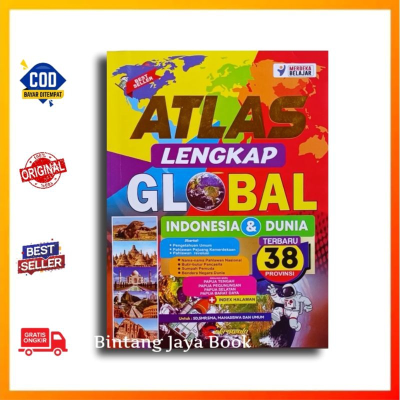 Jual Buku Atlas Indonesia + Dunia Edisi Terbaru - Atlas Super Global ...