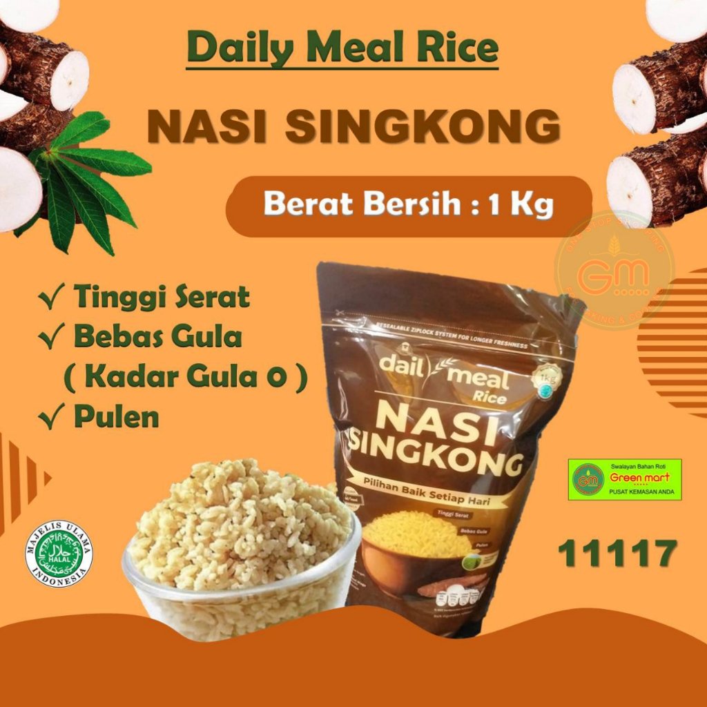 Jual Nasi Singkong Beras Singkong Daily Meal Rice Nasi Untuk Penderita ...