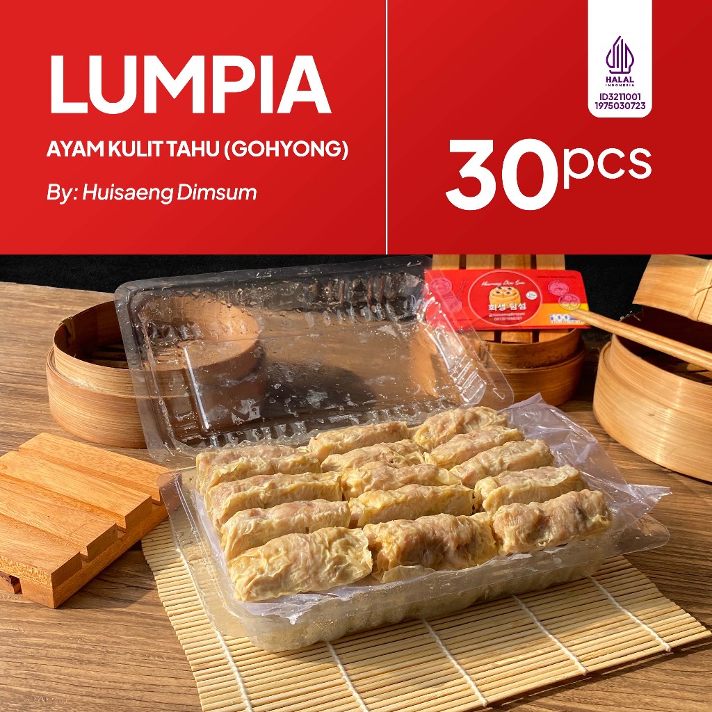 Jual Dimsum Premium Lumpia Ayam Kulit Tahu isi 30 pcs dengan Saus di ...