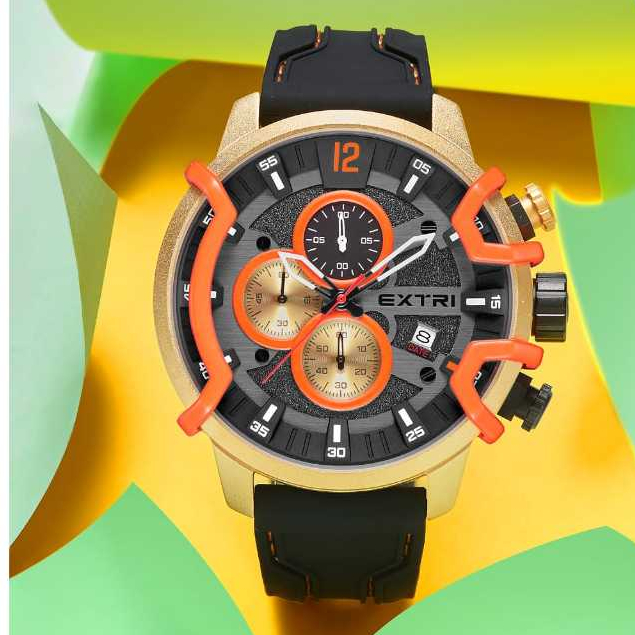 Jual [COD] Jam Tangan Analog Extri X6054 Original Bergaransi Chronograph Water Resistant ...