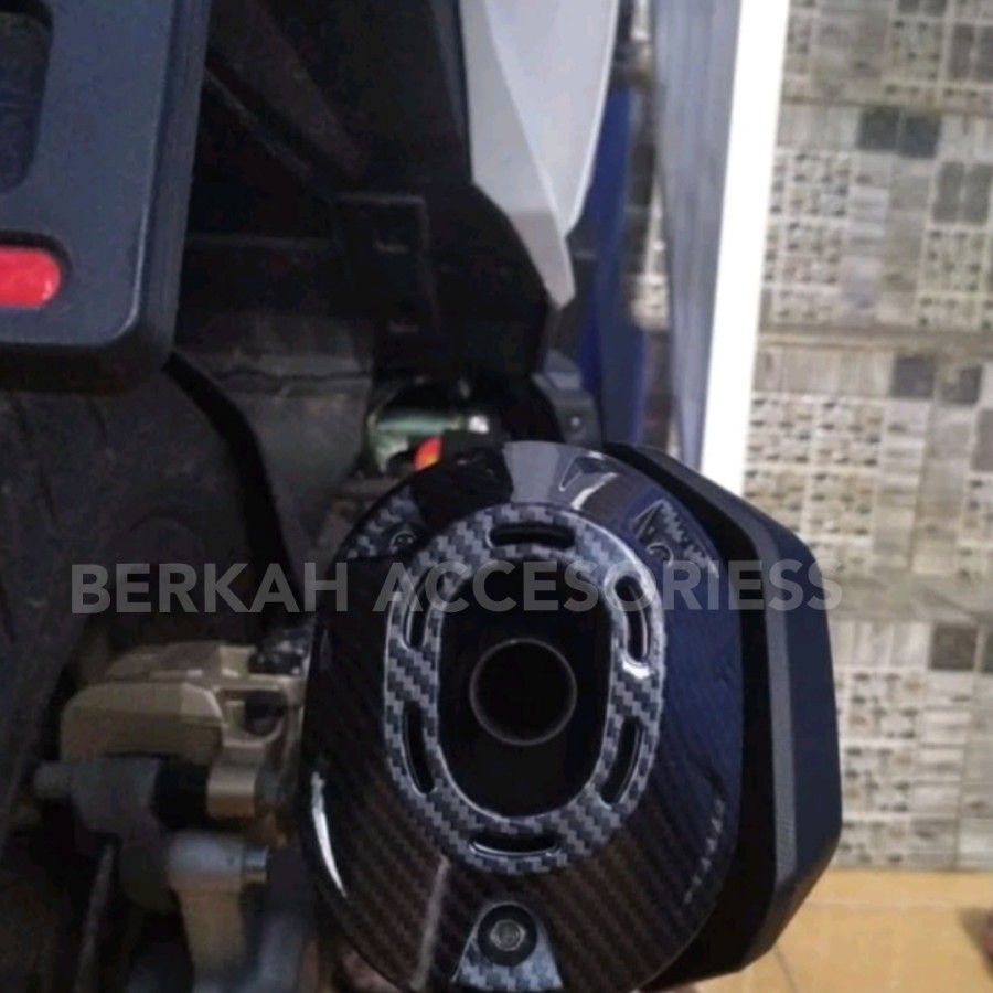 Jual cover tutup ujung knalpot vario 160 pcx 160 karbon nemo asli ...