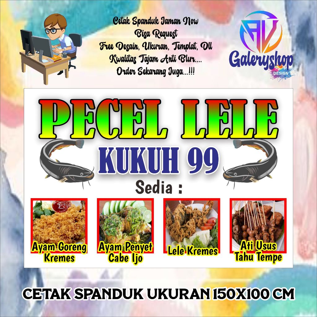 Jual cetak spanduk, banner, jualan pecel lele viral, elegan , dll ...