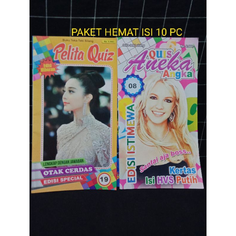 Jual Paket Hemat isi 10 Pc Buku TTS Teka Teki Silang Angka dan kuis ...