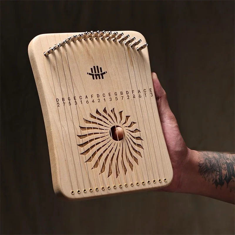 Jual Hluru kalimba lyre harpika harpa mini instrument 17 string ...