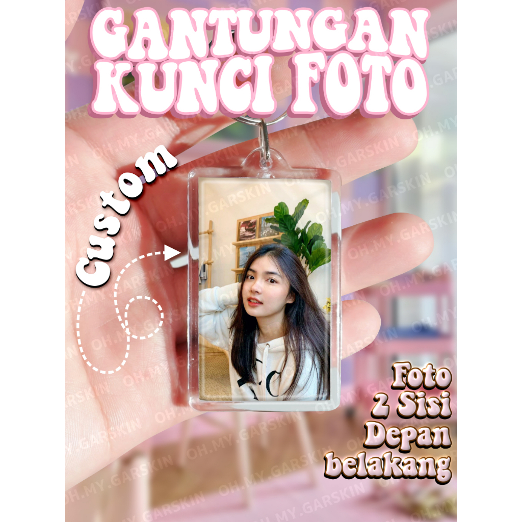 Jual Gantungan Kunci Akrilik Custom Foto Aesthetic / Keychain Custom ...