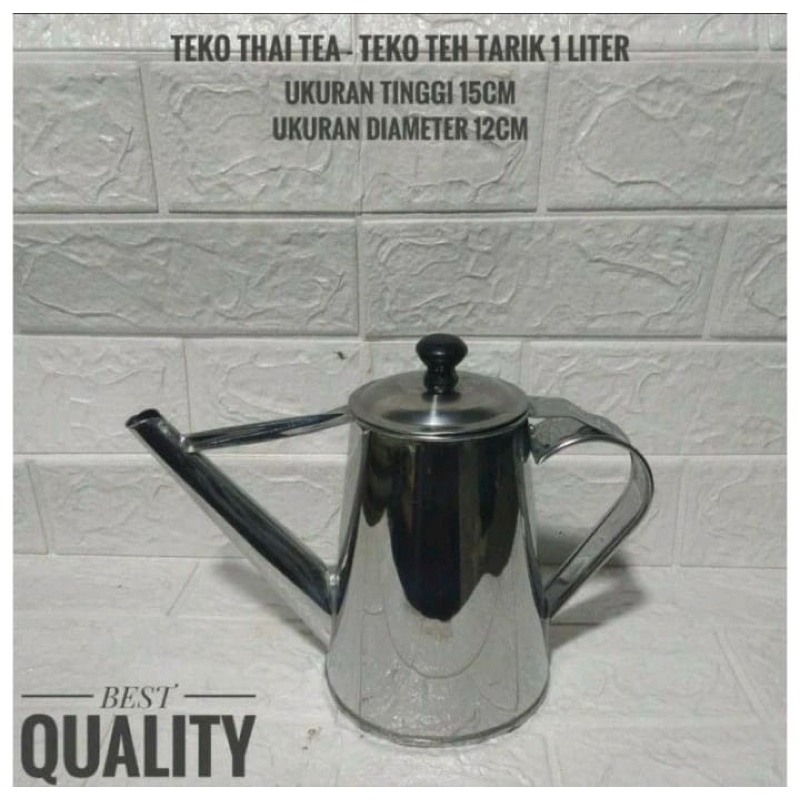 Jual Teko Thai Tea Mini Ukuran 1Liter/Teko Stainlees Steel | Shopee ...