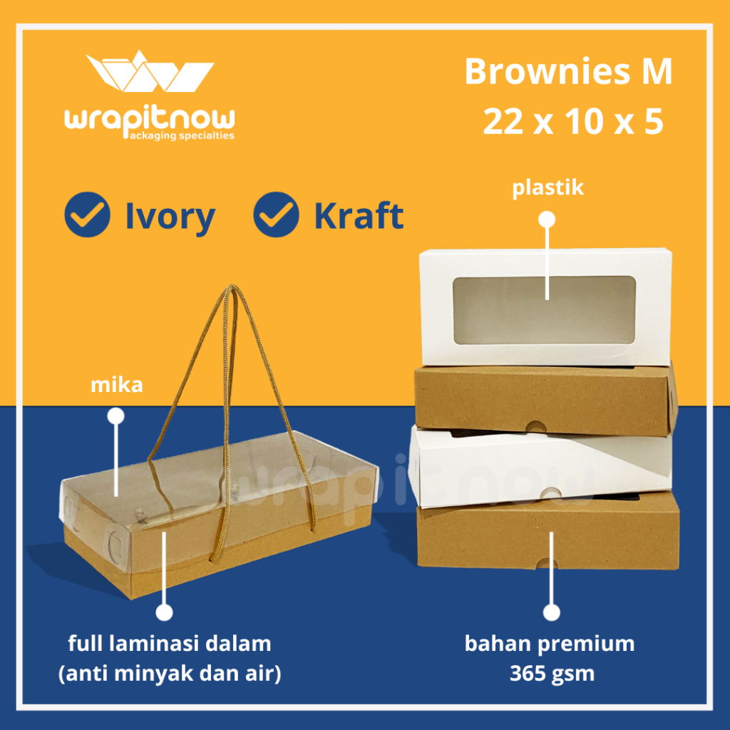 Jual Dus 15x10x5 20x10x5 22x10x5 Dus Kraft Murah Dus Bolu Bronis Pastry ...