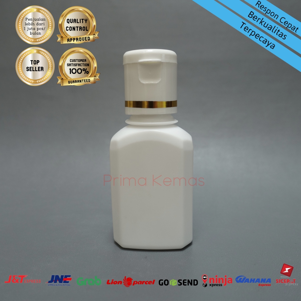 Jual Botol Toner - botol hdpe fliptop - Botol Polygon 40 ml White List ...