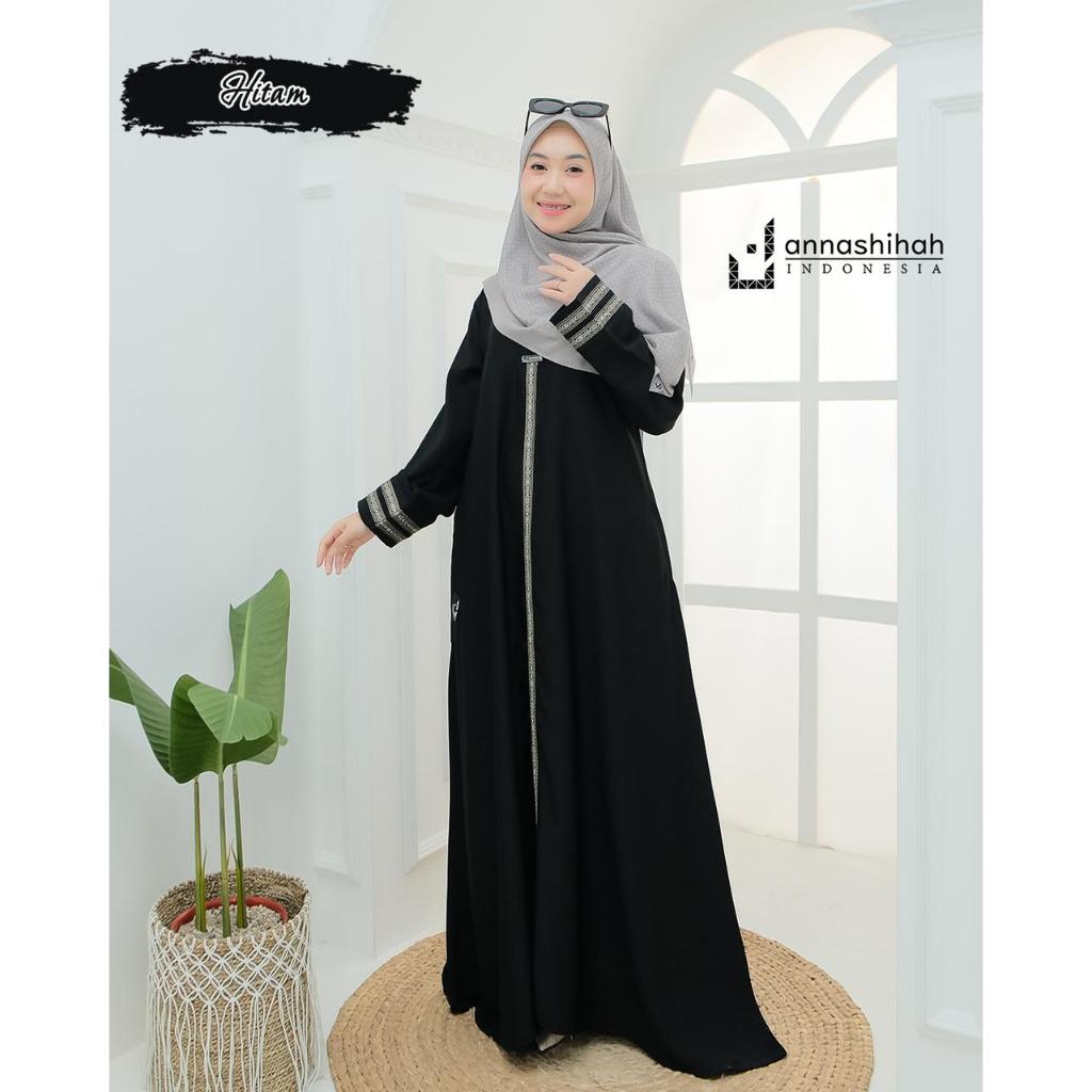 Jual ABAYA HITAM POLOS INAYA LIST PITA QATAR EXSLUSIVE ANNASIHAH/COD ...