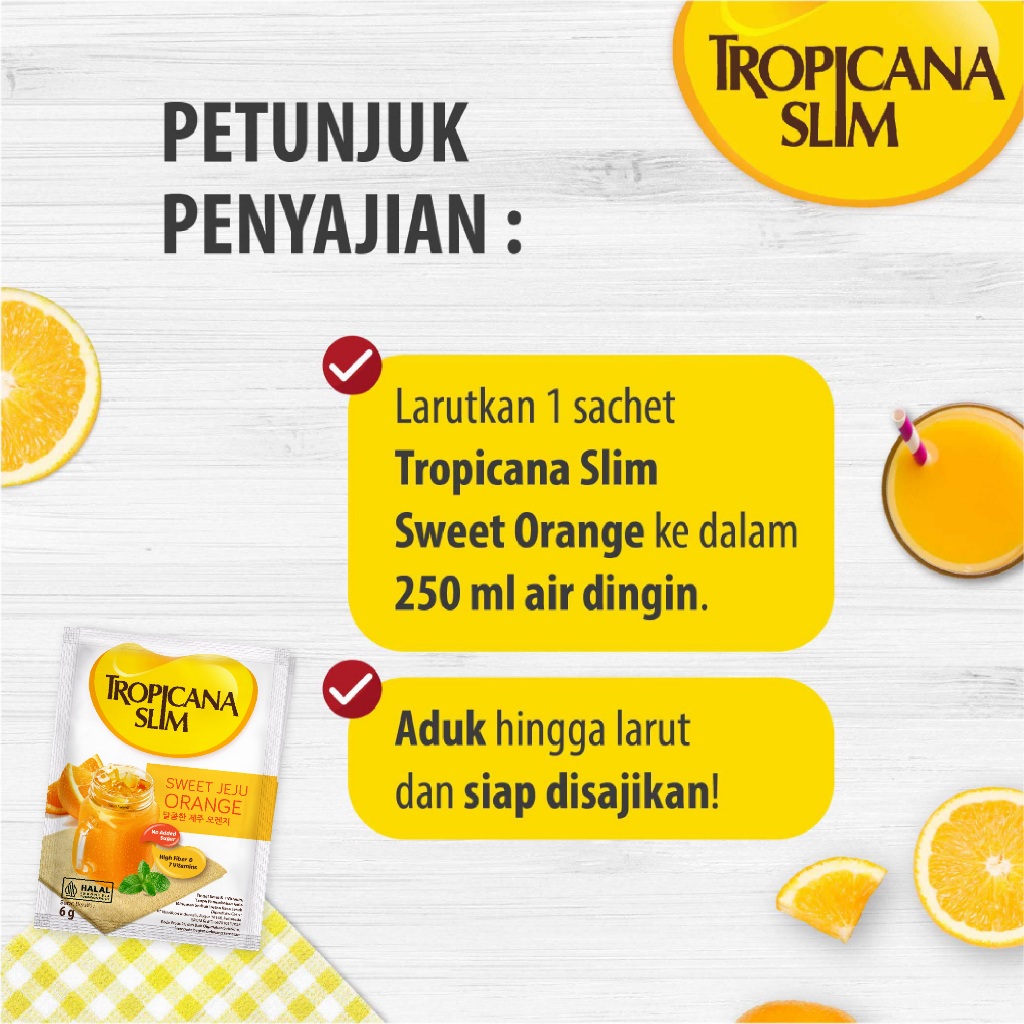 Jual Tropicana Slim Sweet Jeju Orange (Sugar Free) 10 sachet - Minuman ...