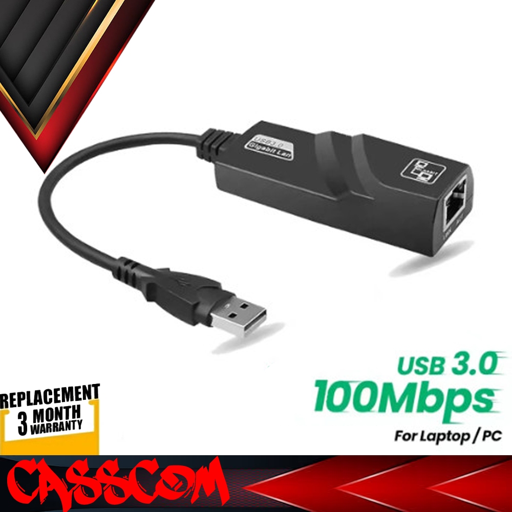 Jual USB 3.0 to LAN Gigabit Ethernet Network Adapter | Shopee Indonesia