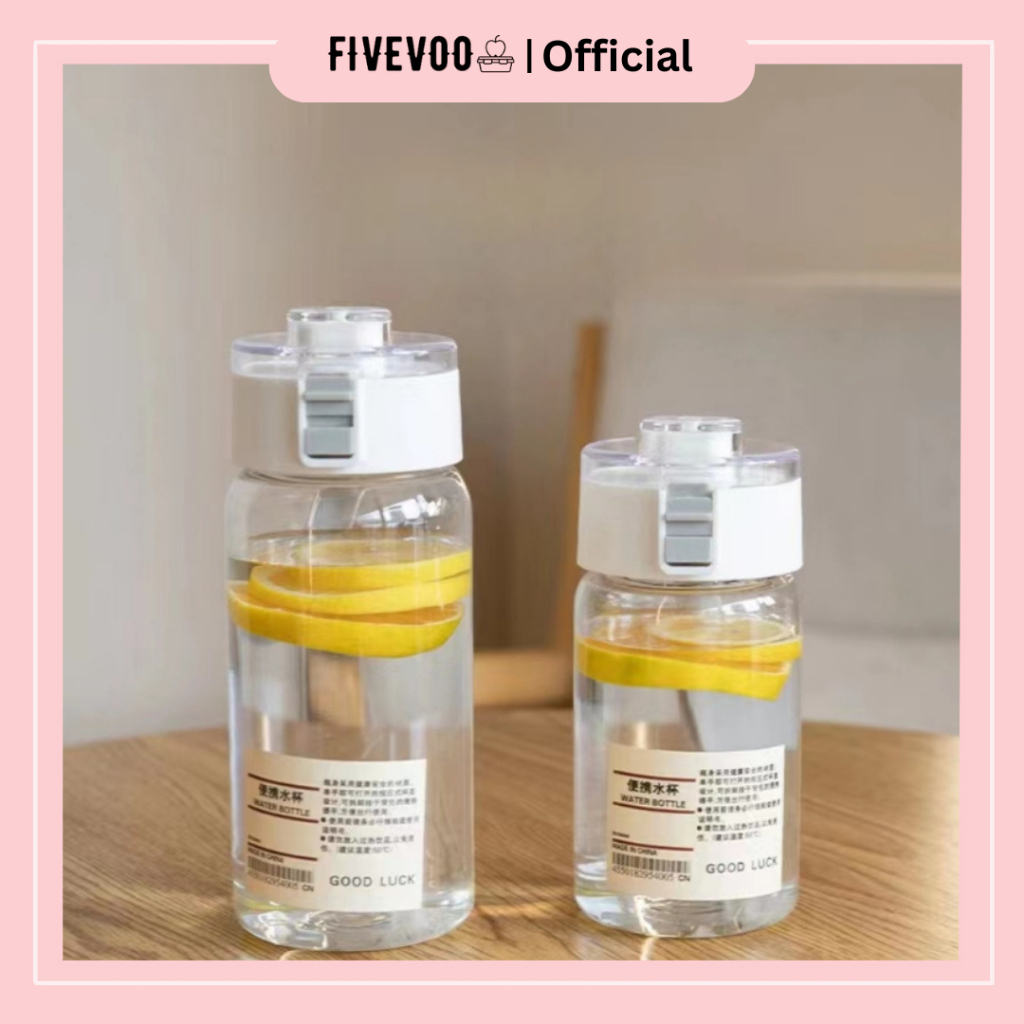 Jual FIVEVOO Botol Minum Putih 350 550 1000 ml/Transparan Bening ...