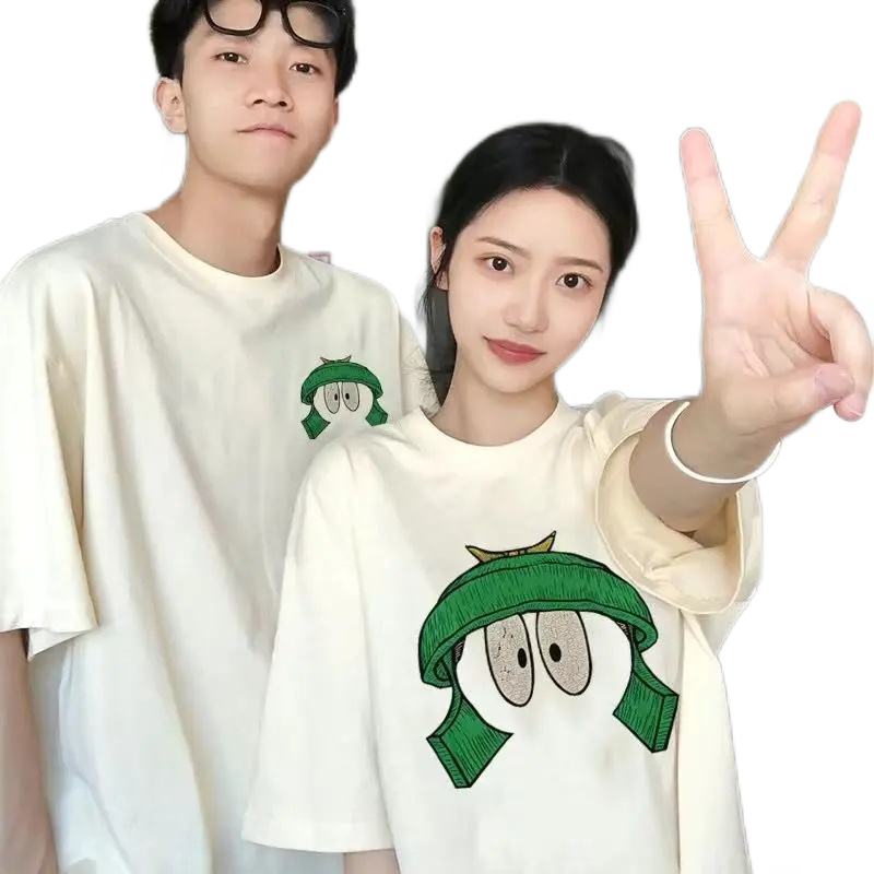 Jual Ssmy DT214 Topi Green Mata Motif Kaos Oversize Couple Fashion ...