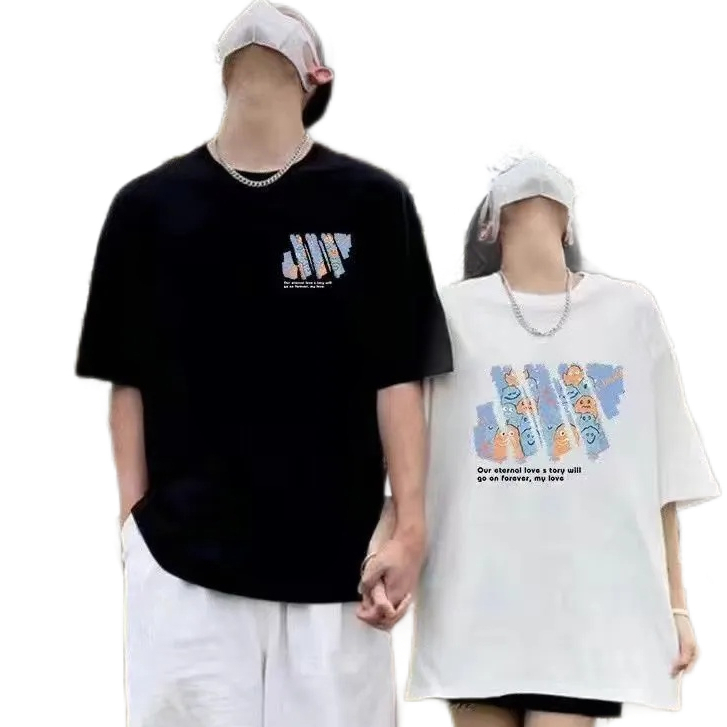 Jual Ssmy DT211 Ghost Cute Motif Sablon Couple Premium Katun Oversize ...