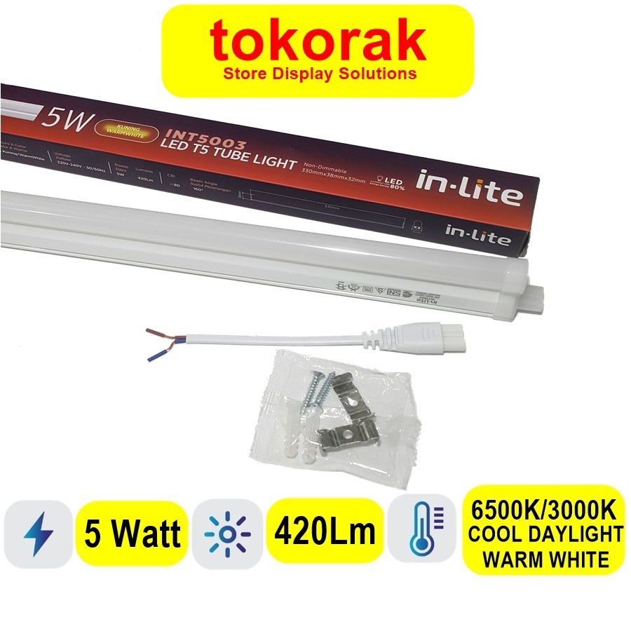 Jual INLITE LAMPU NEON LED TL T5 5W 5 W 30CM 5 WATT 5WATT 30 CM IN LITE INT5003 | Shopee Indonesia
