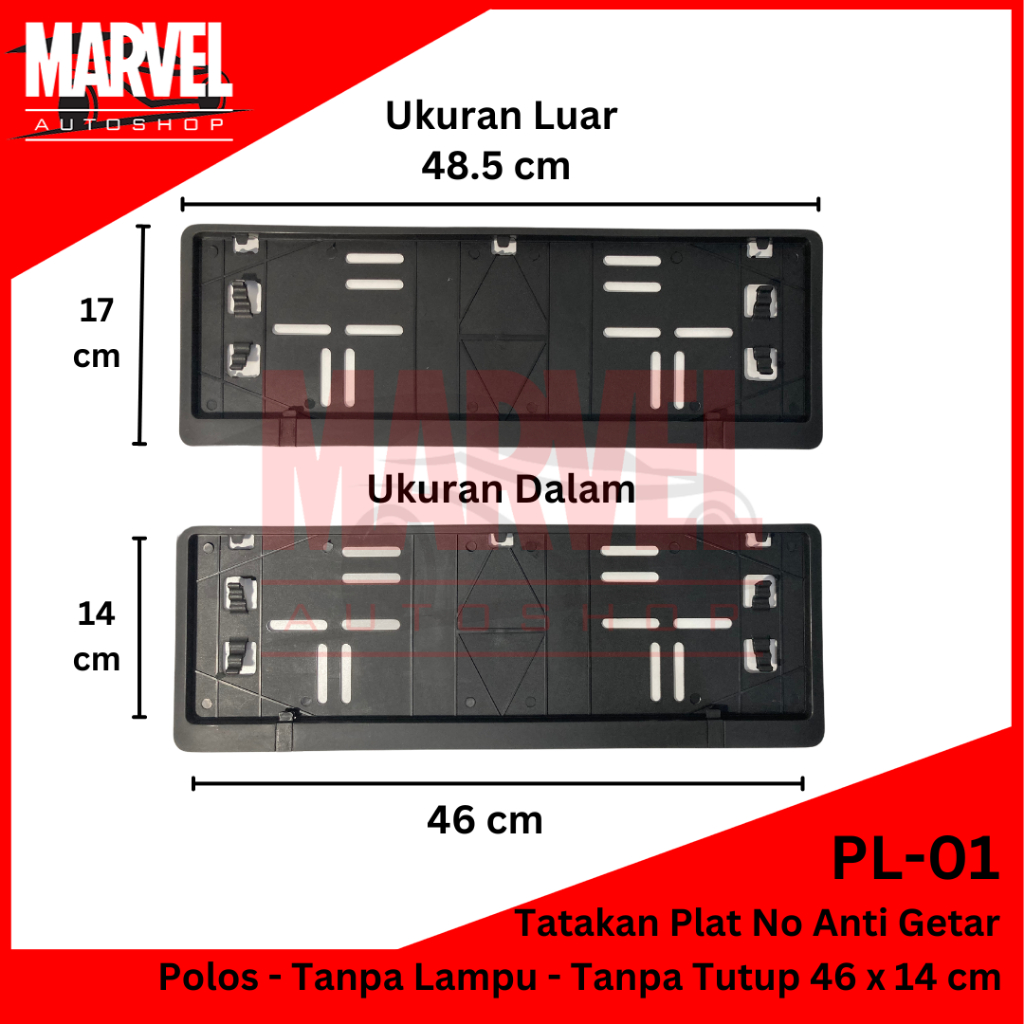 Jual TATAKAN PLAT NOMOR MOBIL HITAM TANPA GETAR | Shopee Indonesia
