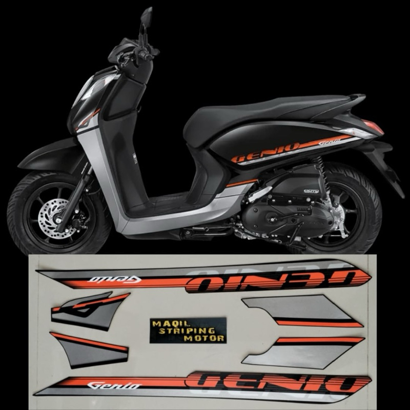 Jual striping original Honda genio silver hitam tahun 2023 | Shopee ...