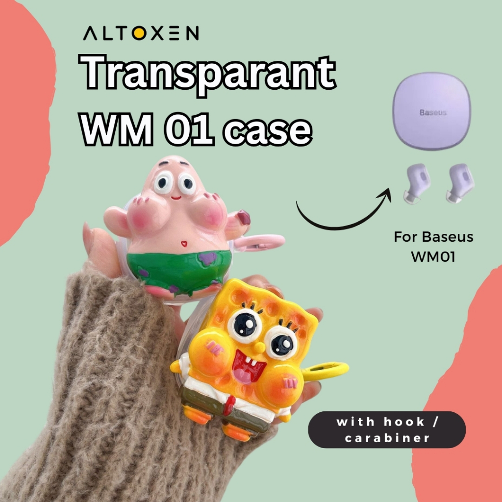 Jual Case Baseus WM01 TPU Casing Cover TWS Protection Free Gantungan ...