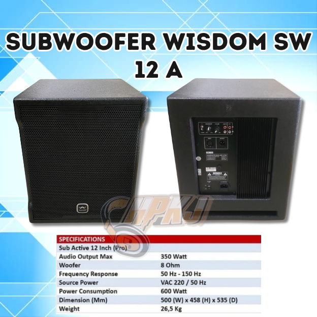 Jual SUBWOOFER AKTIF WISDOM SW-12A Speaker sub active WISDOM SW 12A SW12A | Shopee Indonesia