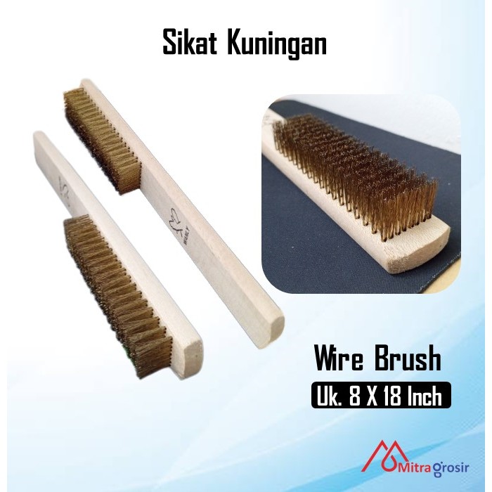 Jual Sikat Kawat Baja Kuningan Gagang Pegangan Kayu Pembersih Karat ...