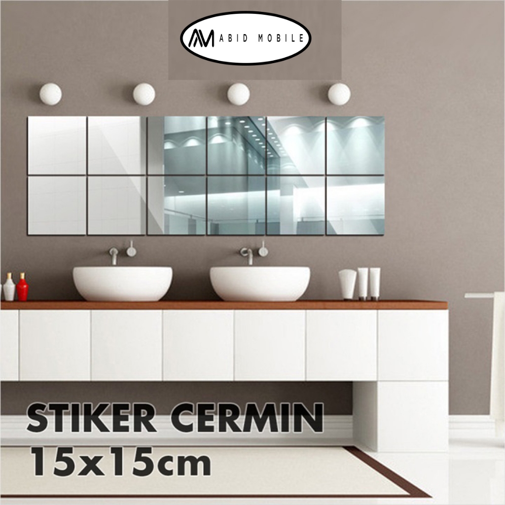 Jual Stiker Cermin Dinding Anti Pecah Tempel Persegi Rectangular ...