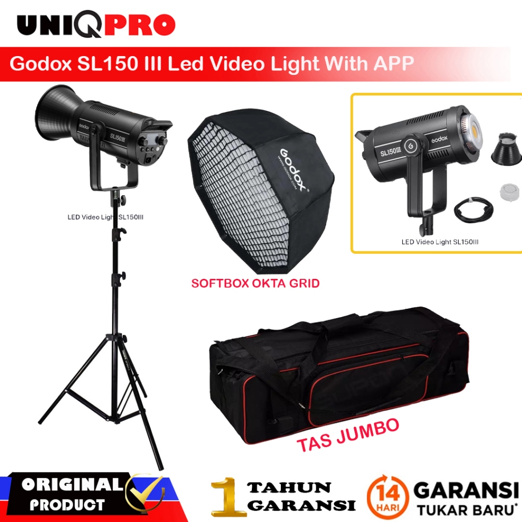Jual Godox SL150 III SL150W III LED VIDEO LIGHT LAMPU STUDIO WITH APP ...