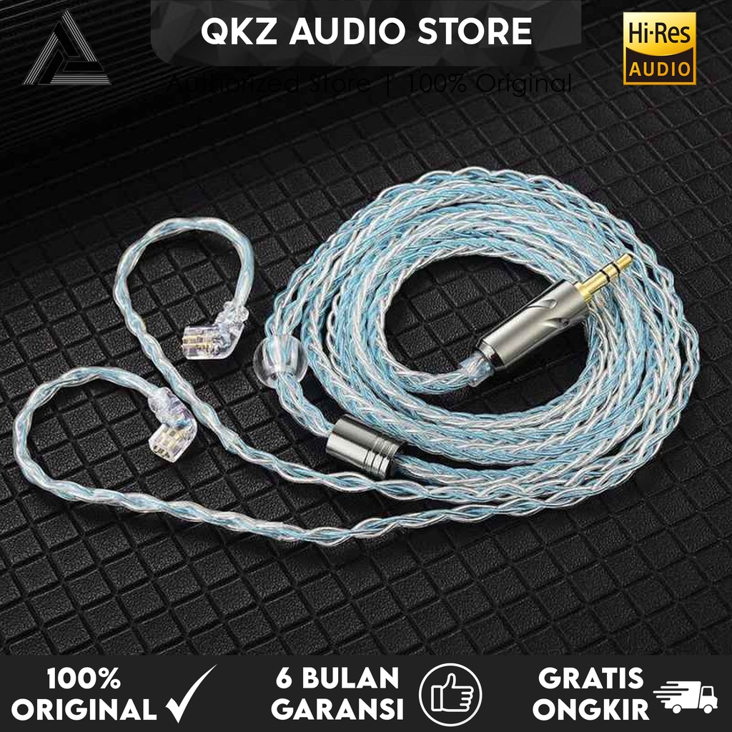 Jual QKZ T1 8 Core Silver Plated Hifi In Ear Earphone Upgrade Cable IEM | Shopee Indonesia
