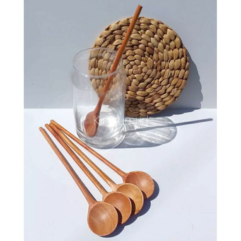 Jual Sendok Jus Kayu Sendok Aduk Es Minuman Teh | Shopee Indonesia