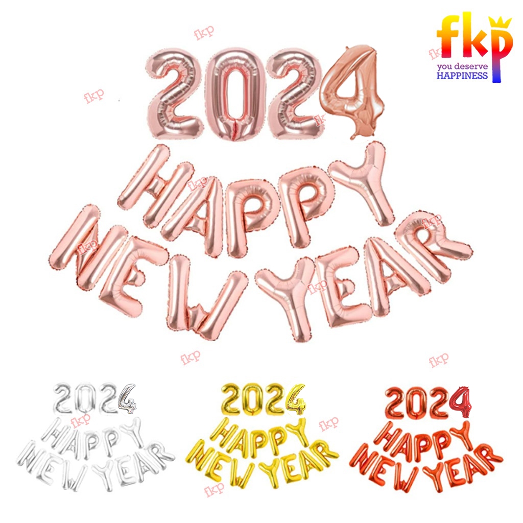 Jual FUN KIDS PARTY Balon Happy New Year / Dekorasi Tahun Baru/ Balon ...
