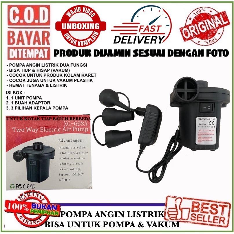 Jual POMPA ANGIN LISTRIK DUAL FUNGSI TIUP HISAP UNTUK KOLAM KARET ...
