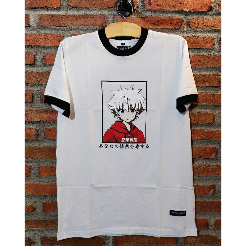 Jual Kaos Original Zeroun Revolt KILLUA (PUTIH) | Shopee Indonesia