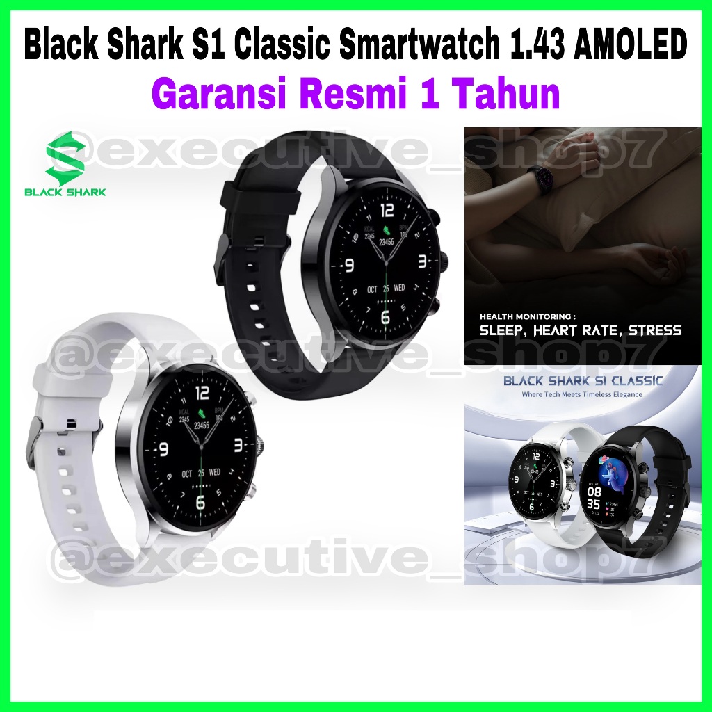 Jual Black Shark S1 Classic Smartwatch 1.43 AMOLED - Garansi Resmi 1 Tahun | Shopee Indonesia