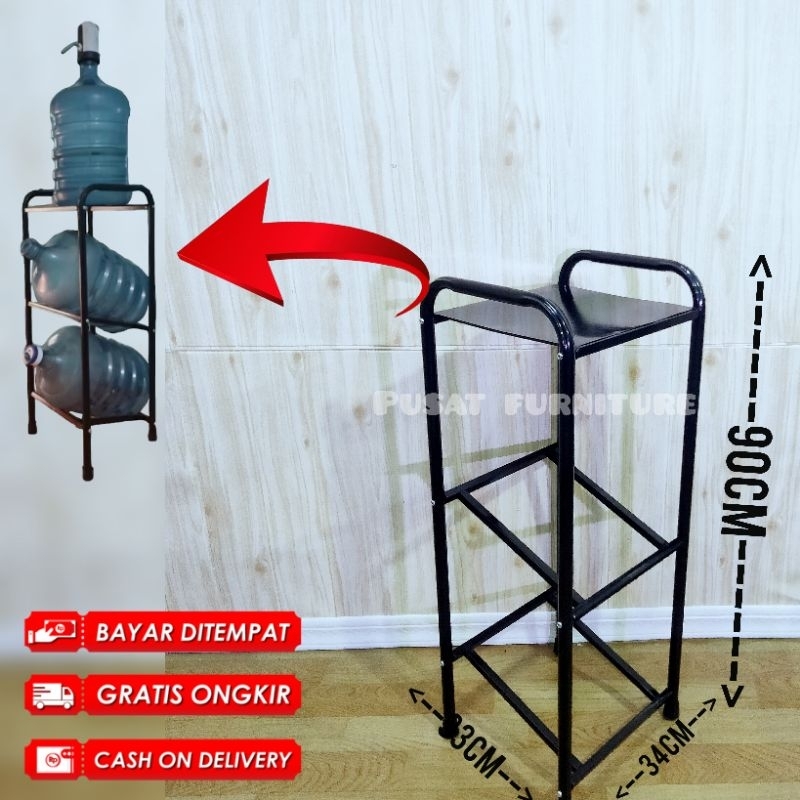 Jual Rak Galon 3 susun plat / Rak Dispenser air / Rak serbaguna 3 susun ...