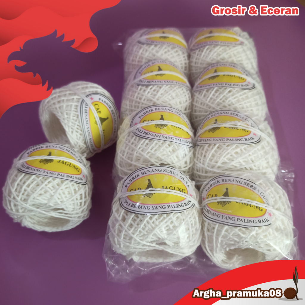Jual 1 Pack Benang Jagung Benang Kasur Tali Bendera Agustusan isi 10 ...